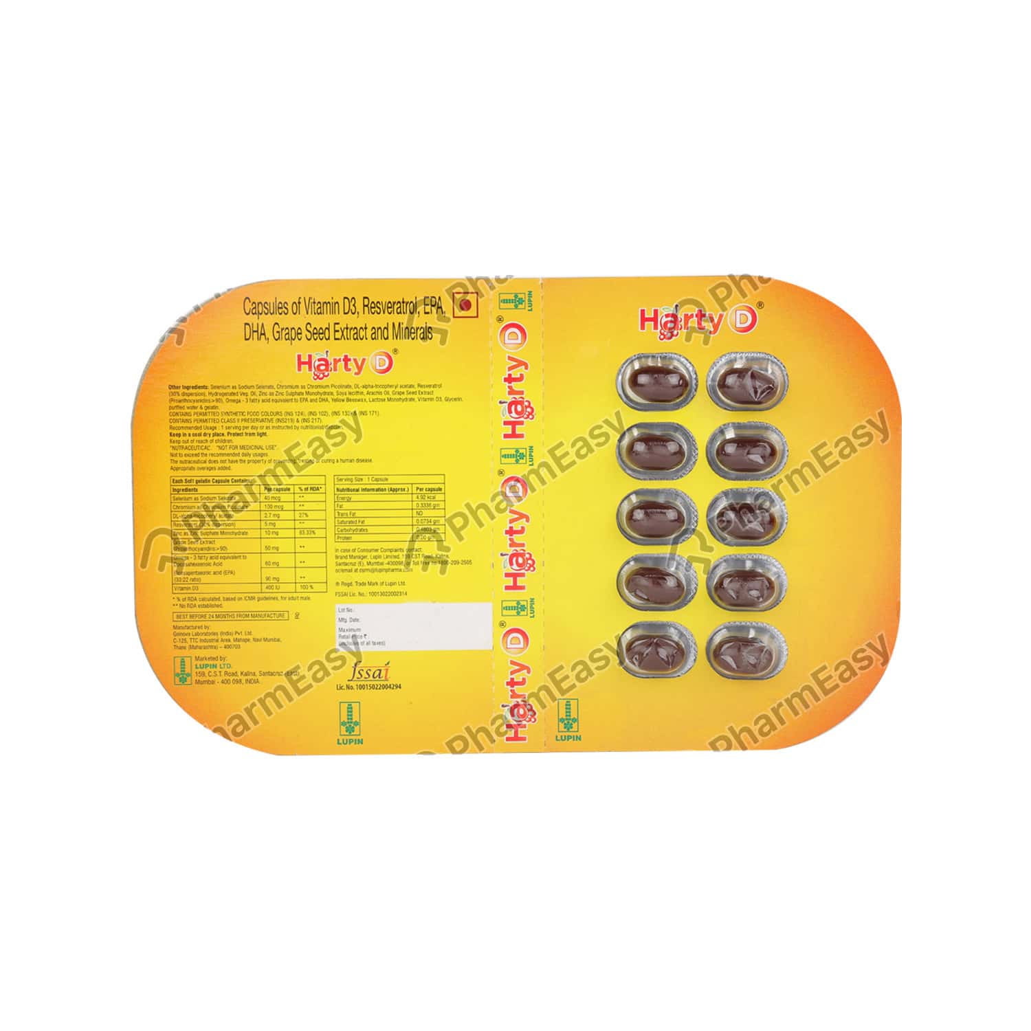 Buy Harty D Capsule 10'S Online at Flat 18% OFF* | PharmEasy