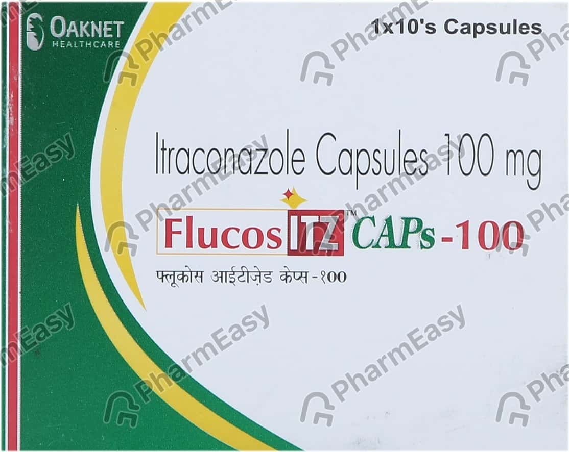 Flucos Itz 100 MG Capsule (10): Uses, Side Effects, Price & Dosage ...
