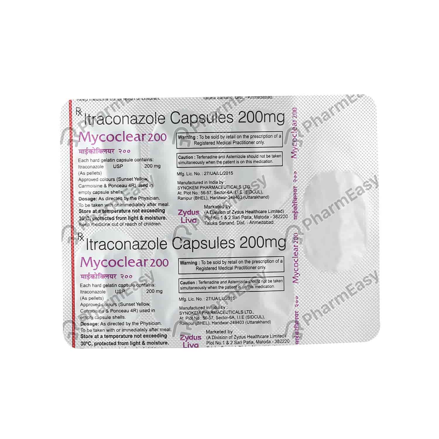 Buy Mycoclear 200mg Capsule 7'S Online at Flat 18% OFF* | PharmEasy