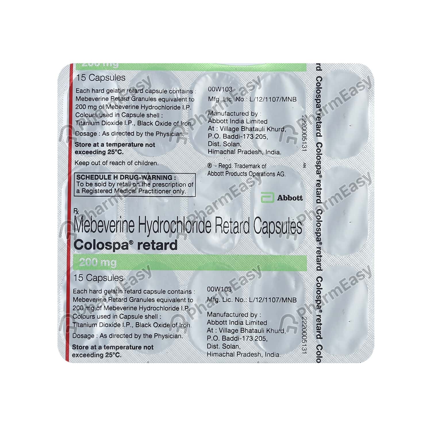 Colospa 200 MG Capsule (15) - Uses, Side Effects, Dosage, Composition ...