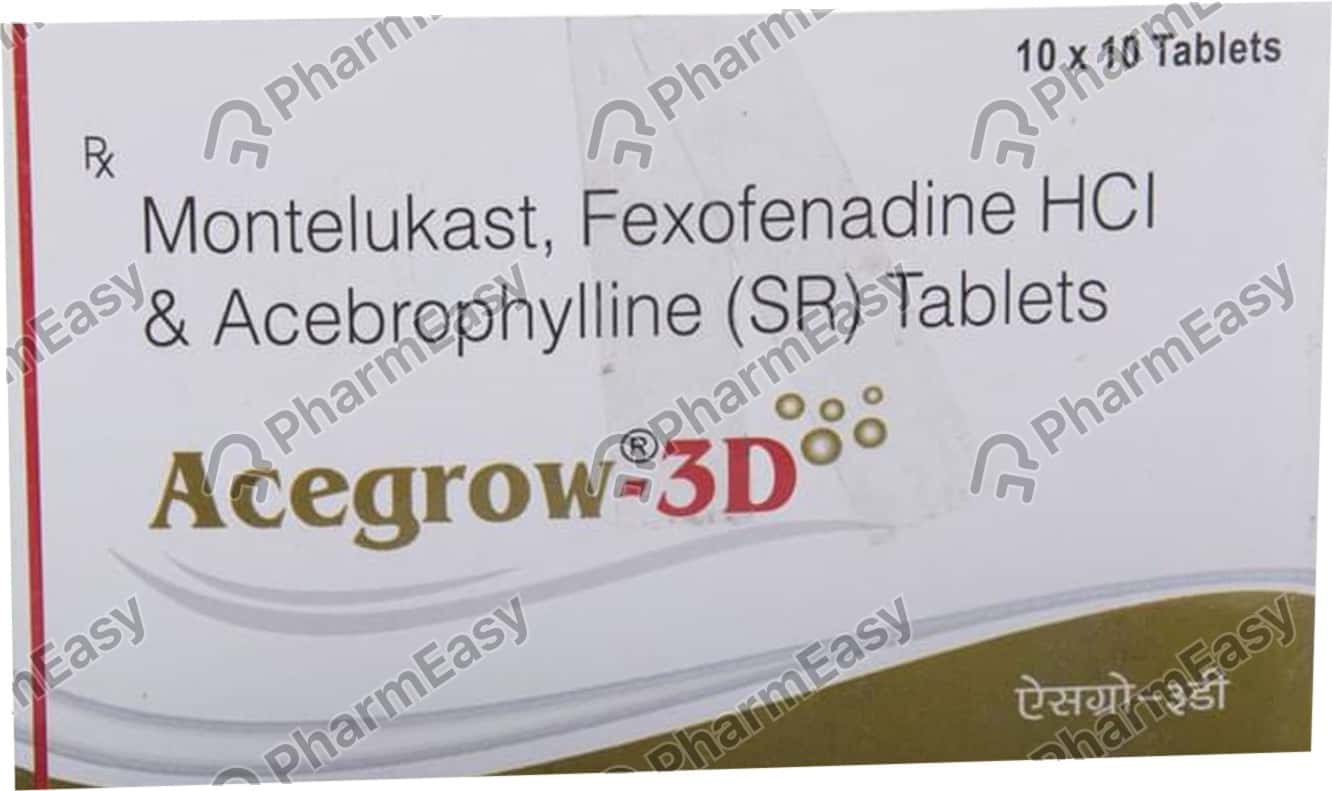 Acegrow 3d Strip Of 10 Tablets: Uses, Side Effects, Price & Dosage ...