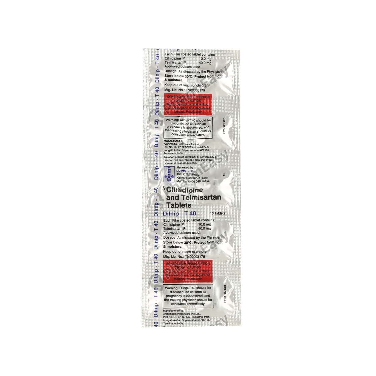 Cinod T 10/40mg Tablet 15'S: Uses, Side Effects, Price, Dosage ...