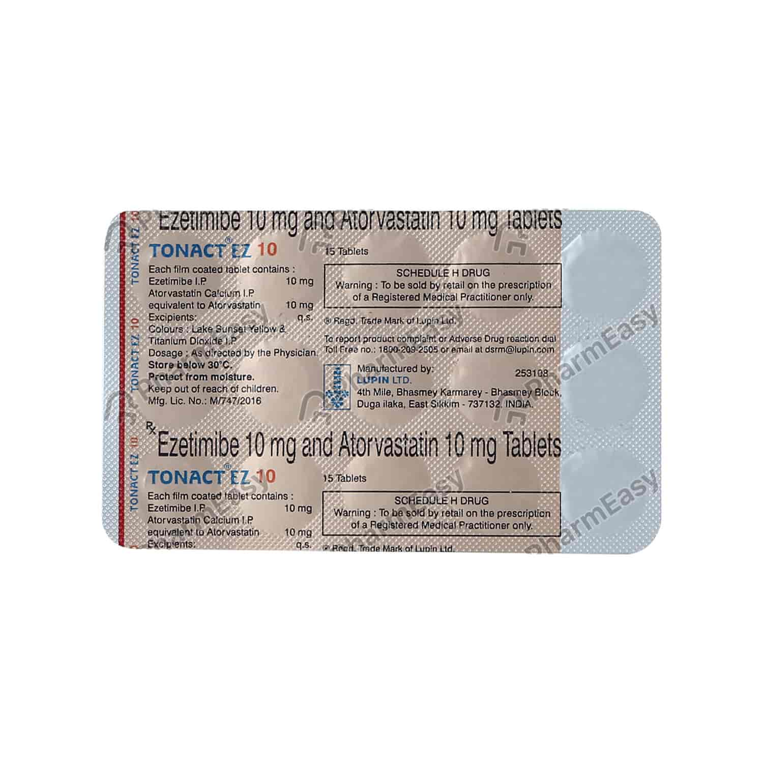 Buy Tonact Ez 10mg Tab 15'S Online at Flat 18% OFF* | PharmEasy