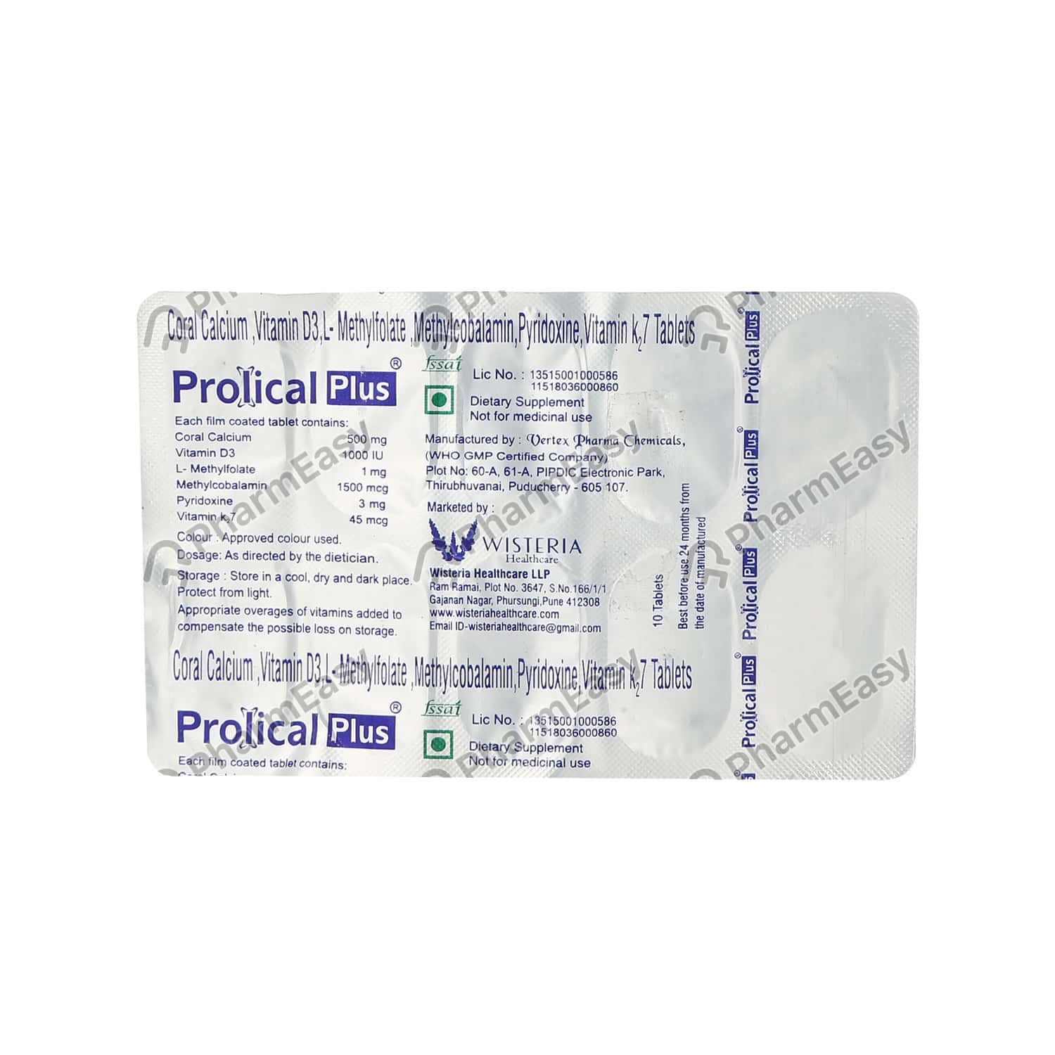 Buy Prolical Plus Tab 10'S Online at Flat 18% OFF* | PharmEasy