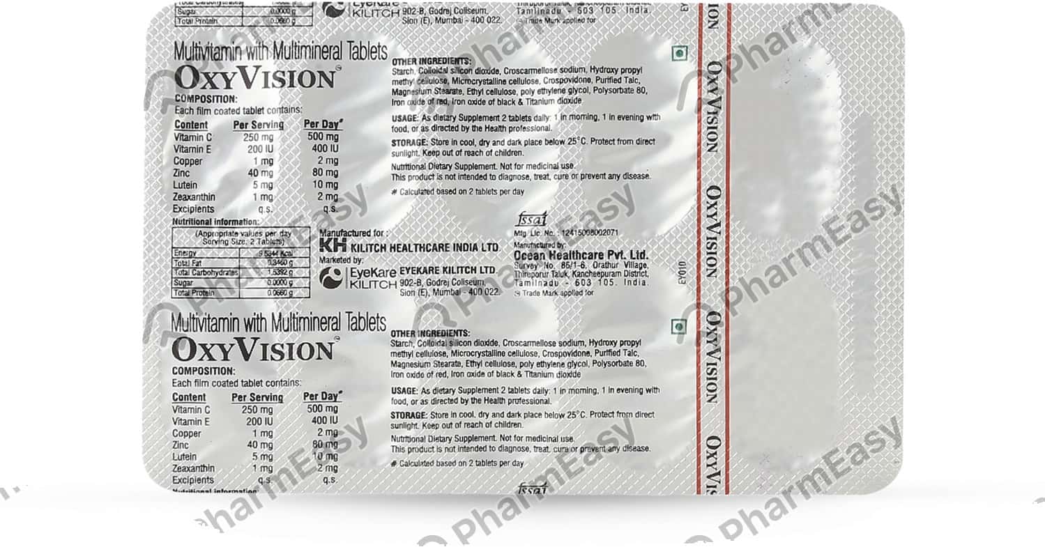 Buy Oxy Vision Tablet (10) Online at Flat 15% OFF | PharmEasy