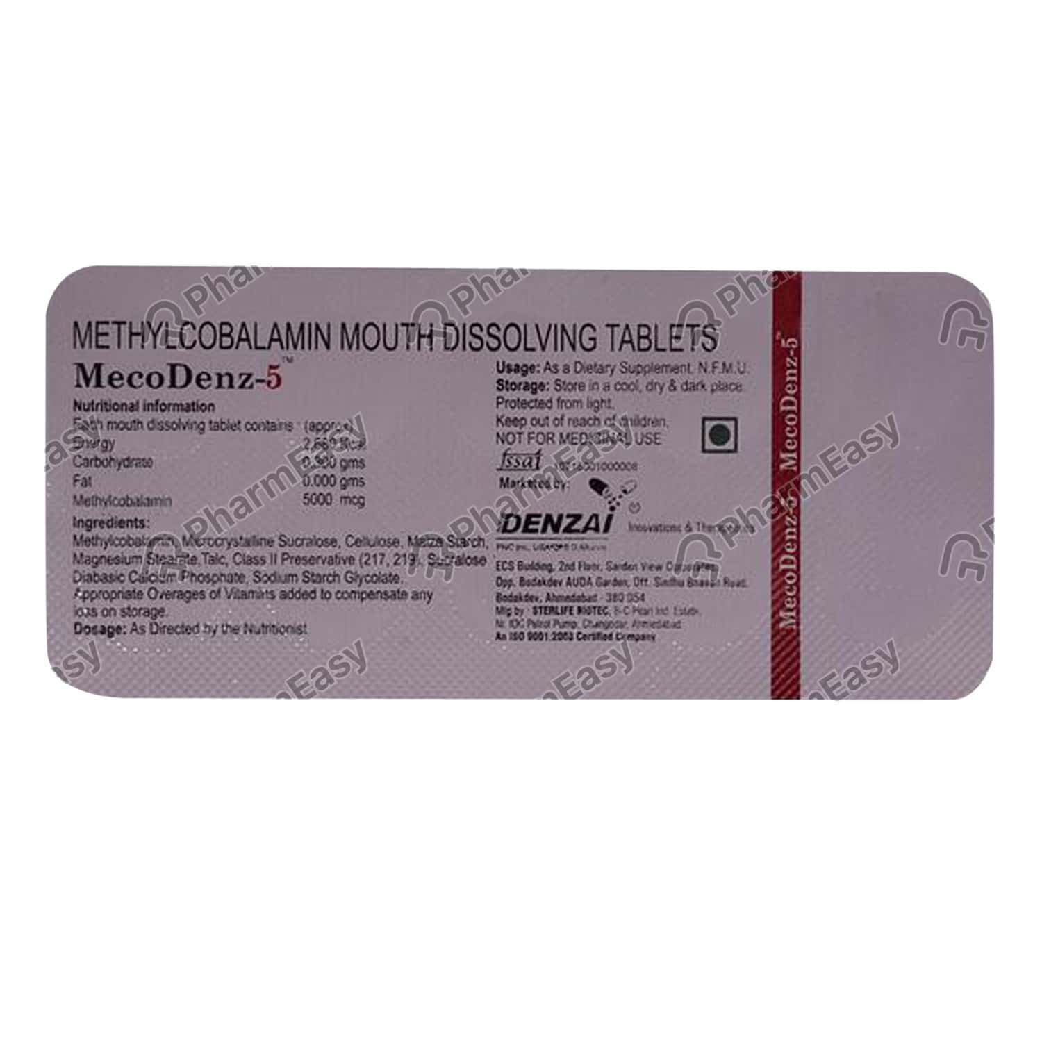 Buy Mecodenz 5000 MCG Tablet (10) Online at Flat 15% OFF | PharmEasy