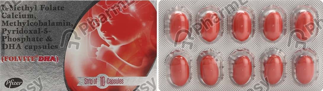 Folvite Dha Strip Of 10 Capsules: Uses, Side Effects, Price & Dosage ...