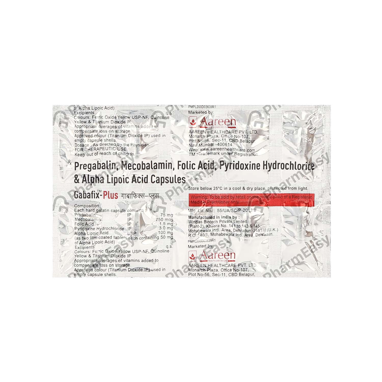 Gabafix Plus Strip Of 10 Capsules: Uses, Side Effects, Price & Dosage ...