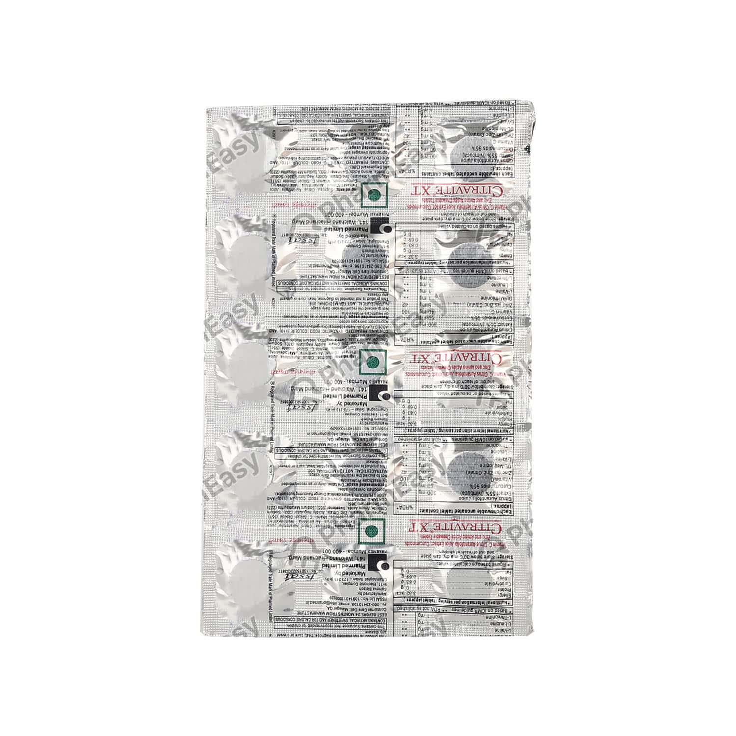 Buy Citravite Xt Orange Flavour Strip Of 15 Chewable Tablets Online at ...