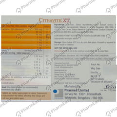 Citravite Xt Orange Flavour Strip Of 15 Chewable Tablets: Uses, Side ...