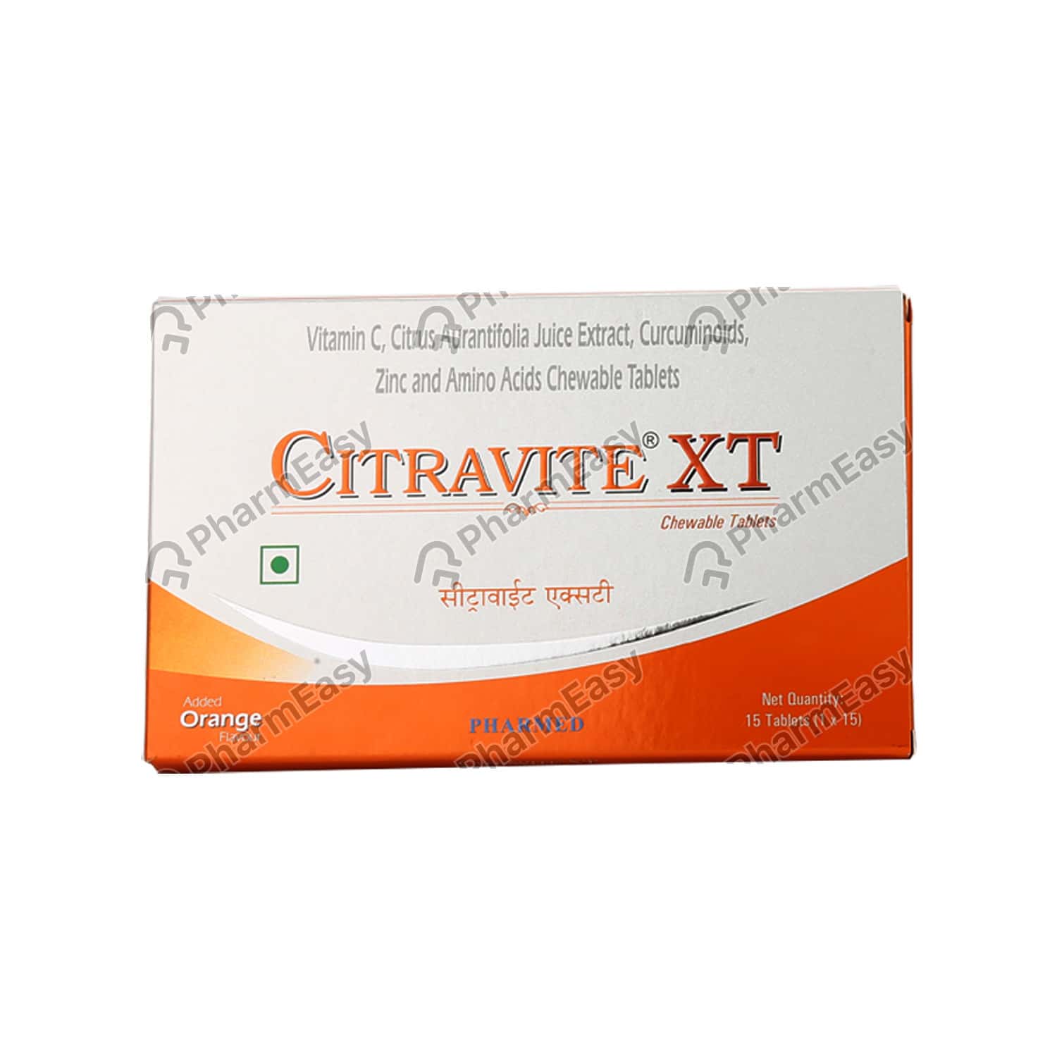 Buy Citravite Xt Orange Flavour Strip Of 15 Chewable Tablets Online at ...