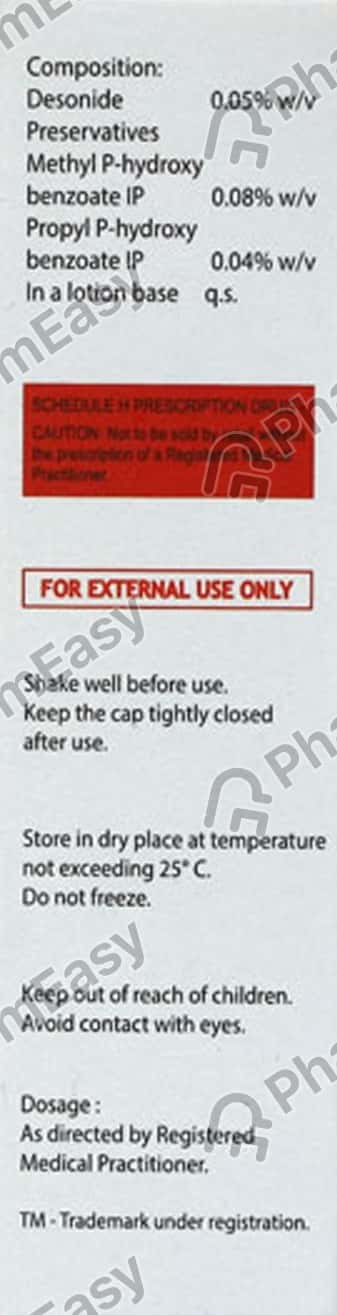 Desosoft 0.05 %W/V Lotion (30): Uses, Side Effects, Price & Dosage ...