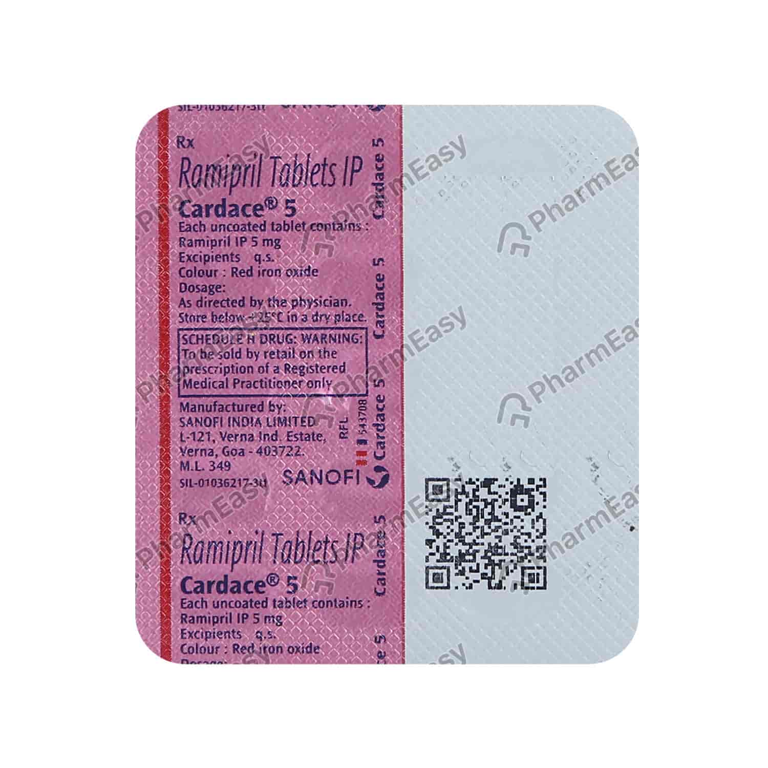 Cardace 5mg Tab 15'S - Uses, Side Effects, Dosage, Composition & Price ...