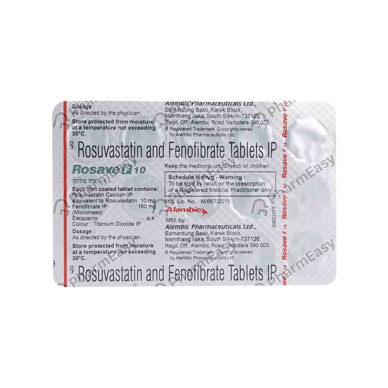 Buy Rosave F 10mg Tab 15'S Online at Flat 18% OFF* | PharmEasy