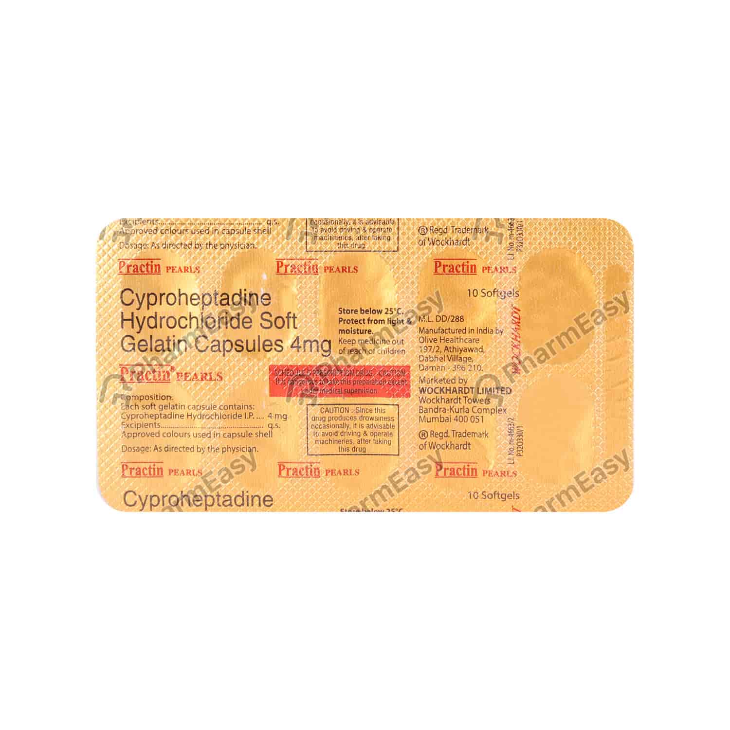 Buy Practin 4mg Pearls (Cap) 10'S Online at Flat 18% OFF* | PharmEasy