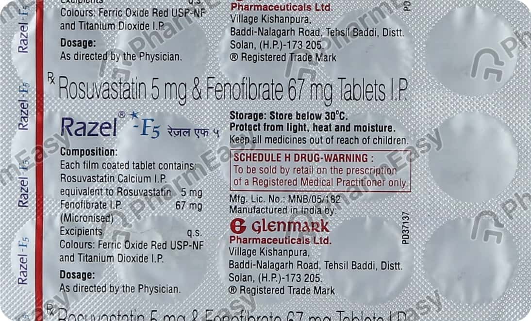 Razel F 5mg Strip Of 15 Tablets: Uses, Side Effects, Price & Dosage | PharmEasy