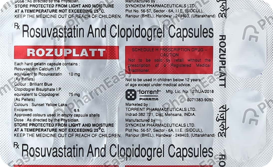 Rozuplatt Strip Of 10 Capsules: Uses, Side Effects, Price & Dosage ...