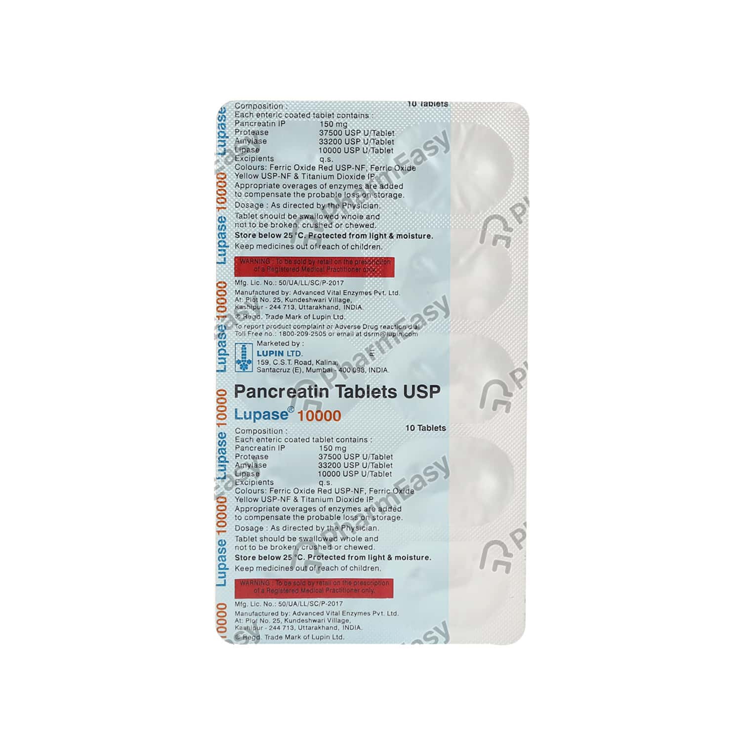 Buy Lupase 10000 Tablet 10'S Online at Flat 18% OFF* | PharmEasy