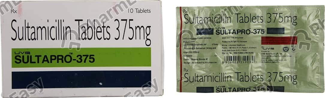 Sultapro 375 MG Tablet (10): Uses, Side Effects, Price & Dosage | PharmEasy
