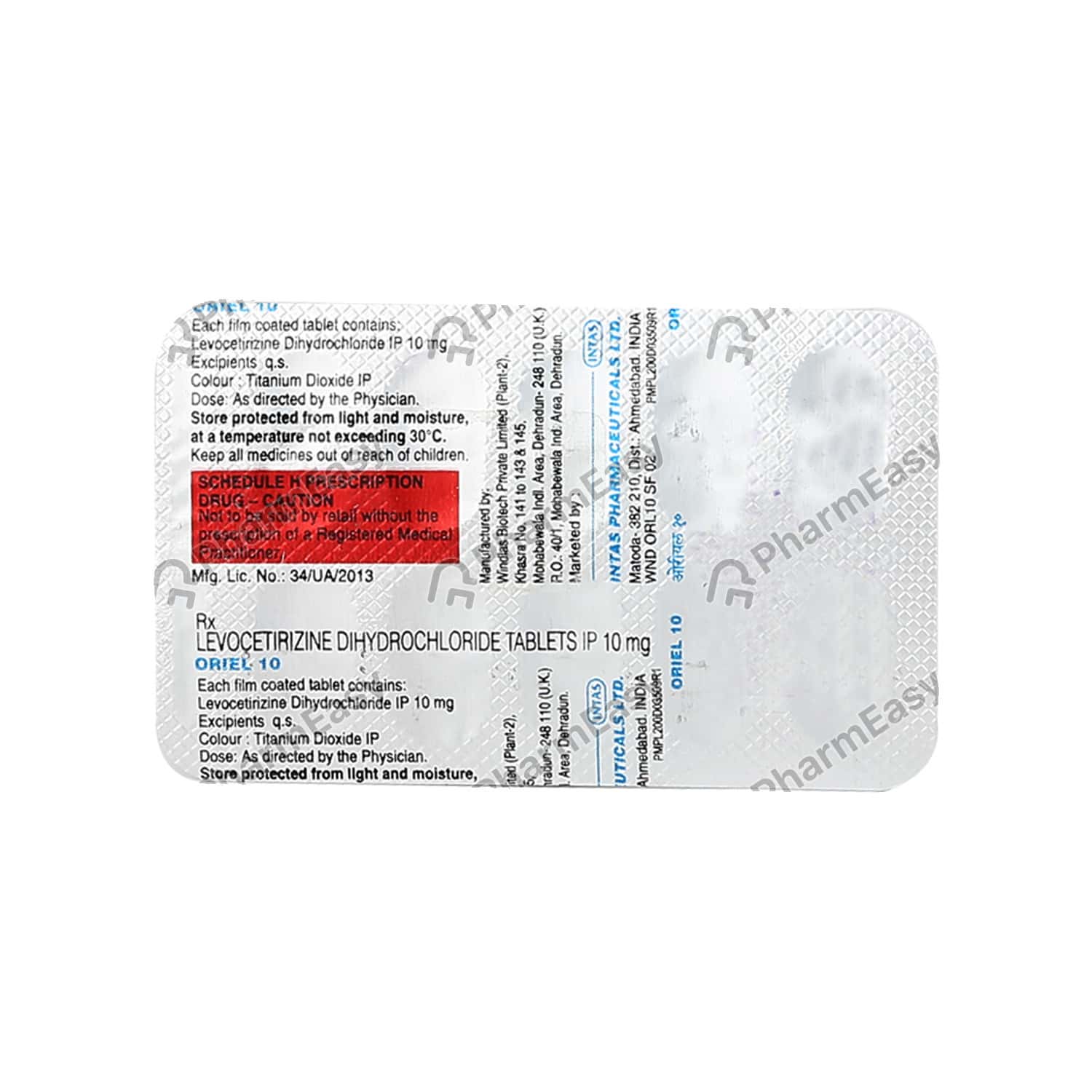Oriel 10 MG Tablet (10) - Uses, Side Effects, Dosage, Composition ...
