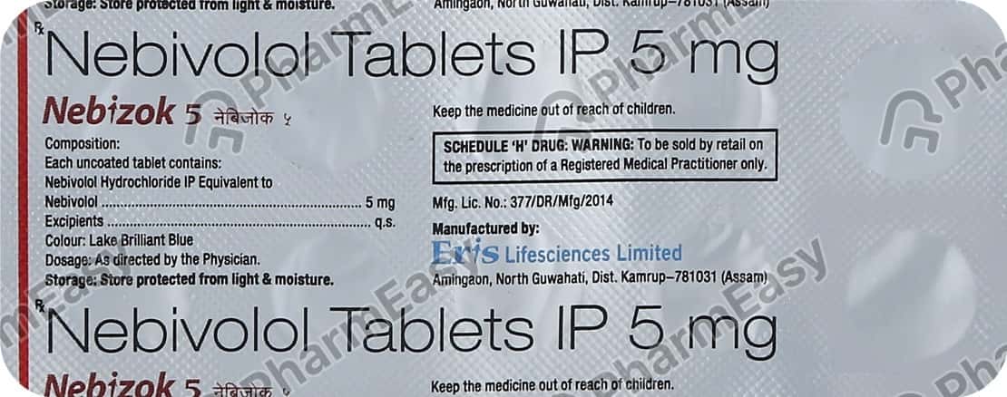 Nebizok 5 MG Tablet (10): Uses, Side Effects, Price & Dosage | PharmEasy