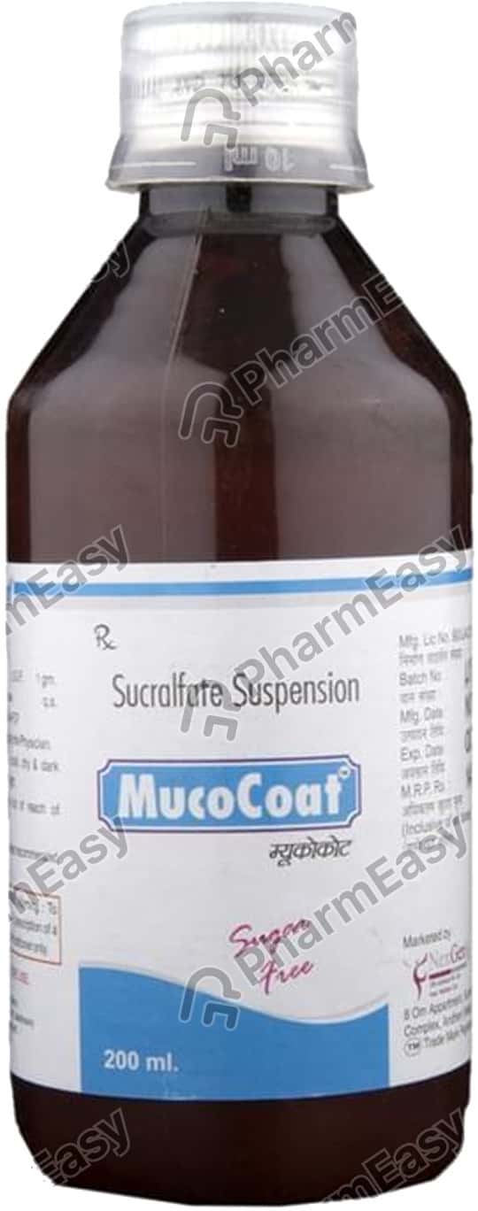 Mucocoat 1 GM Suspension (200): Uses, Side Effects, Price & Dosage ...