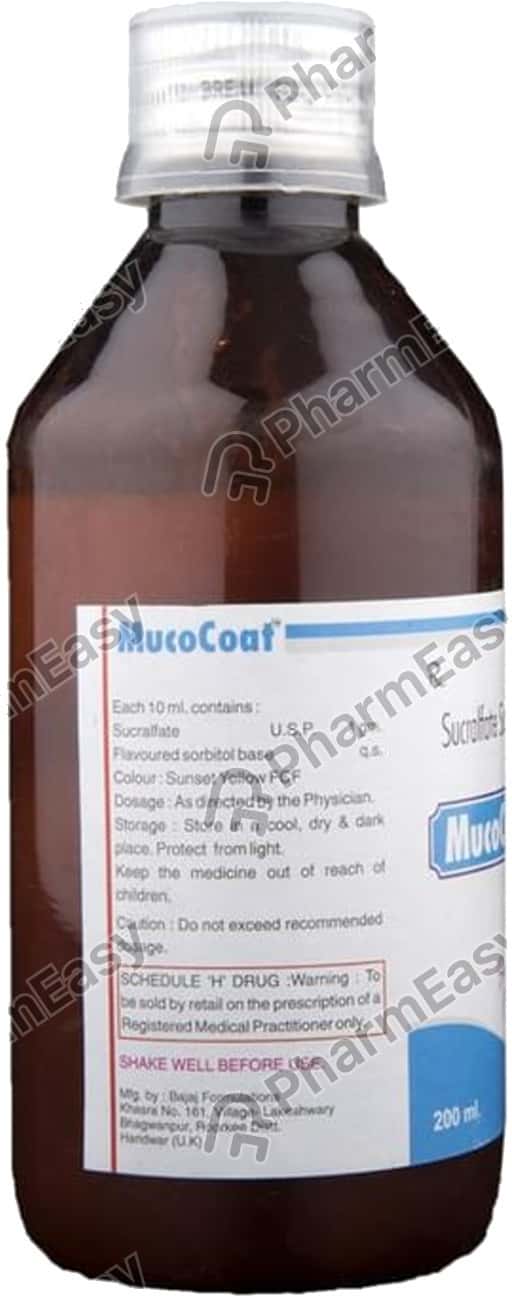 Mucocoat 1 GM Suspension (200): Uses, Side Effects, Price & Dosage ...
