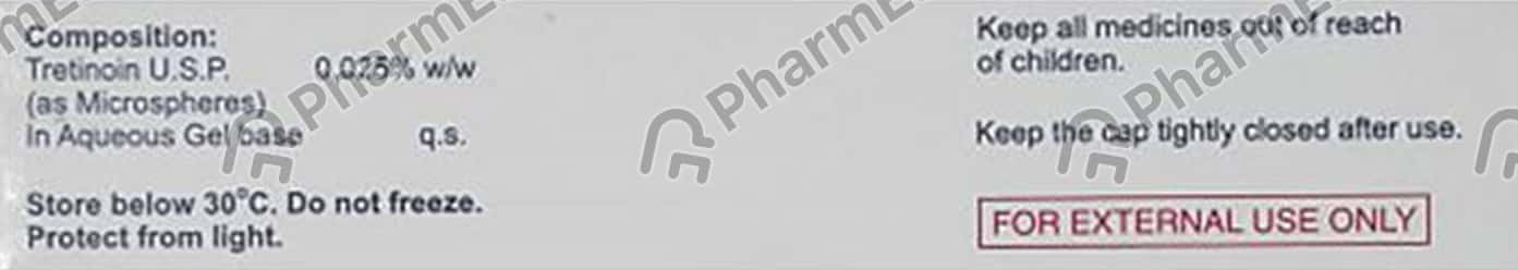 Revize Micro 0.025 % Gel (20): Uses, Side Effects, Price, Dosage ...