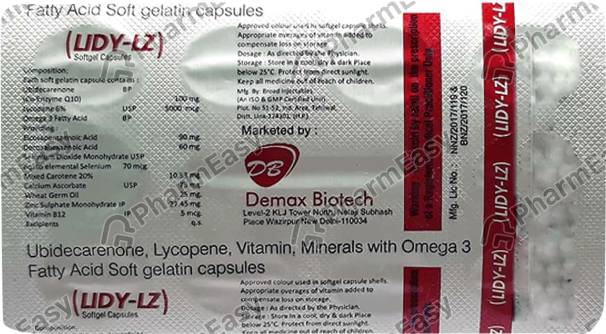 Buy Lidy Lz Strip Of 10 Capsules Online at Flat 15% OFF | PharmEasy