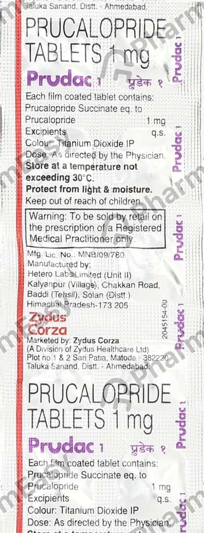 Prudac 1 MG Tablet (10): Uses, Side Effects, Price & Dosage | PharmEasy