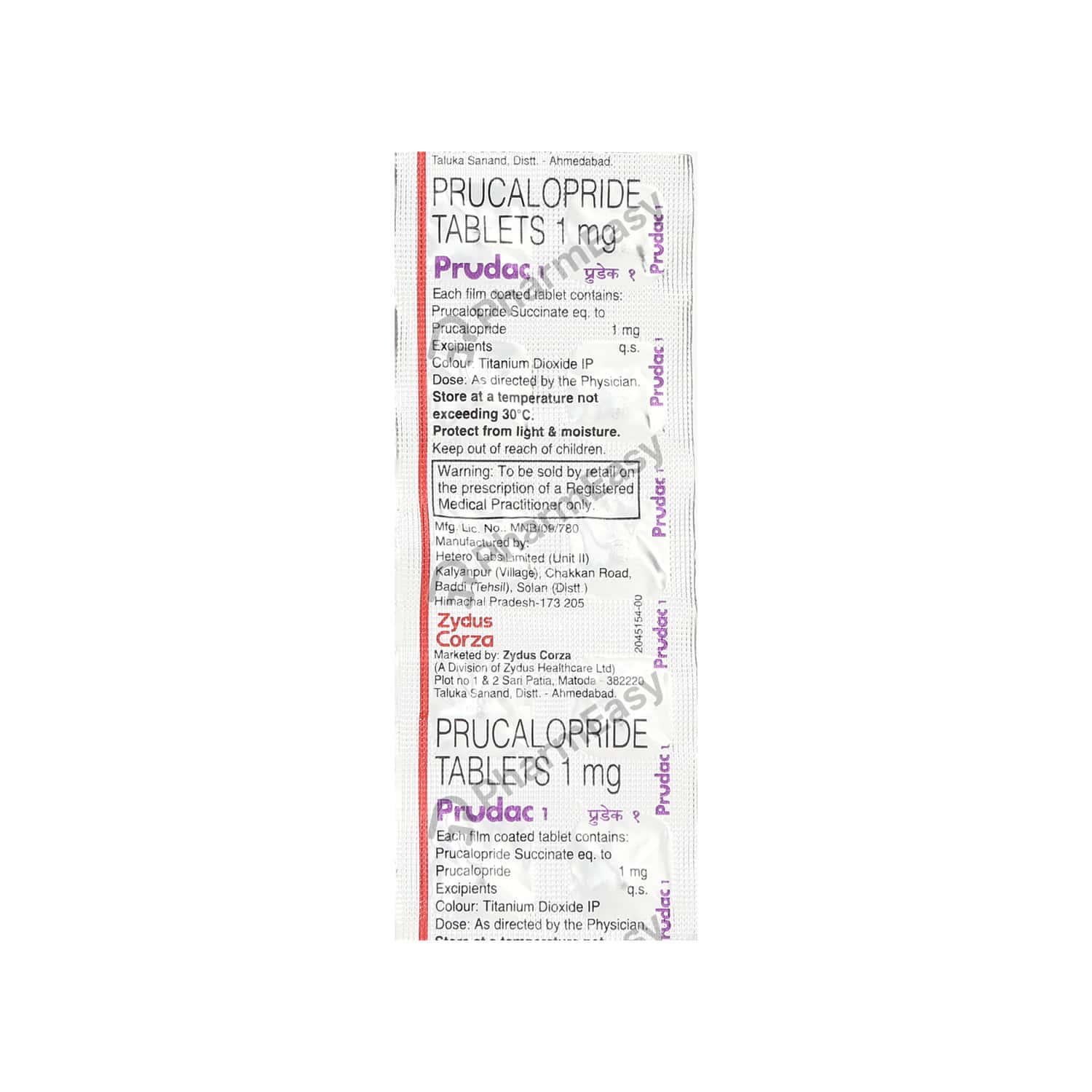 Buy Prudac 1 MG Tablet (10) Online at Flat 18% OFF* | PharmEasy