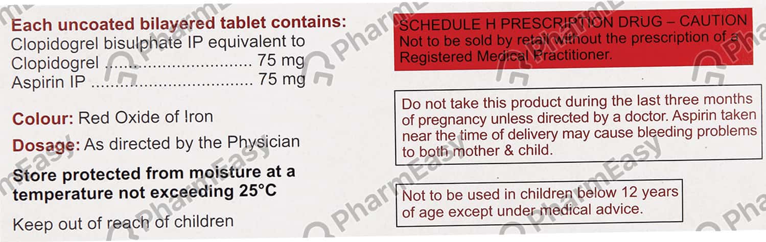 Clopicard Ap 75mg Strip Of 15 Tablets: Uses, Side Effects, Price ...