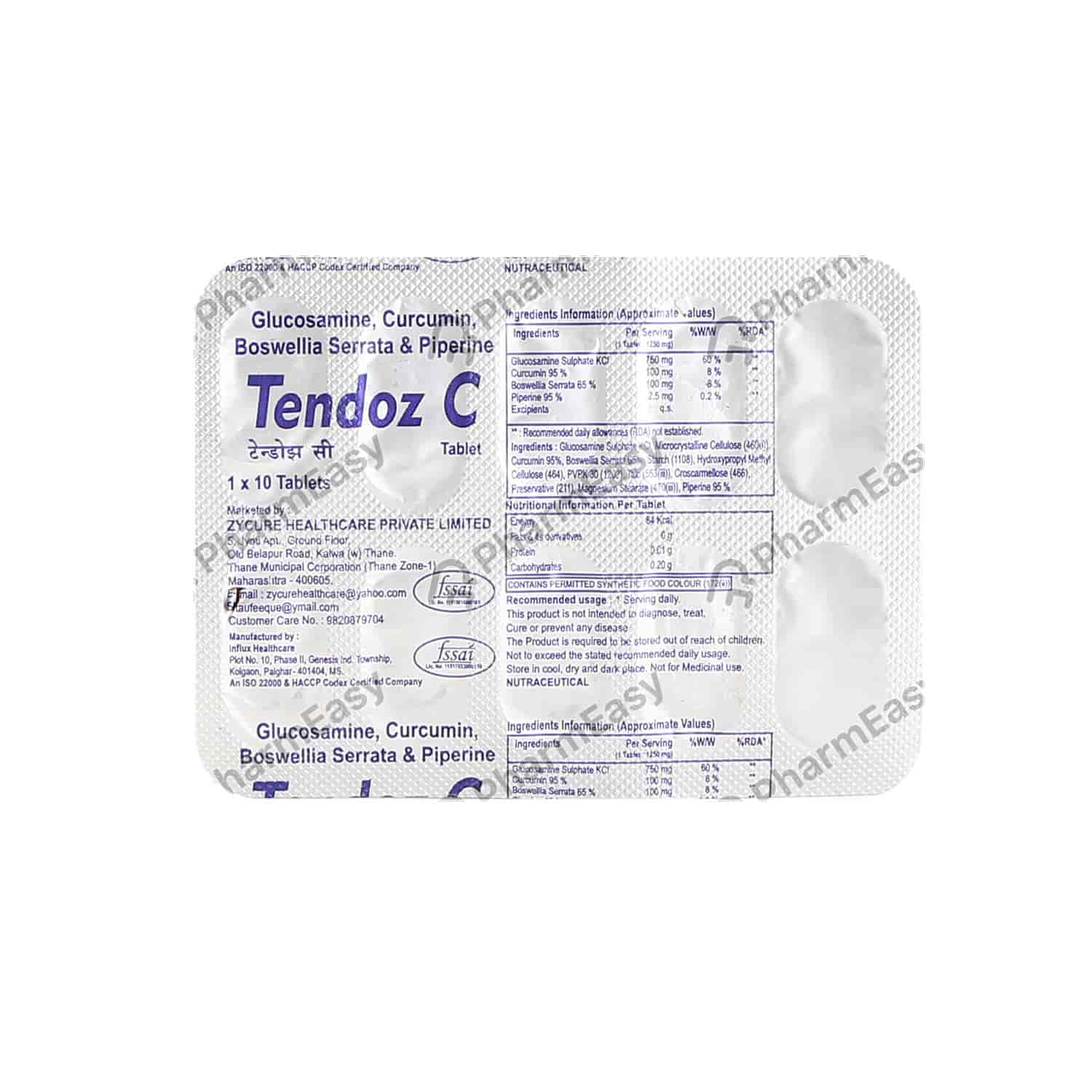Buy Tendoz C Tab 10'S Online at Flat 18% OFF* | PharmEasy