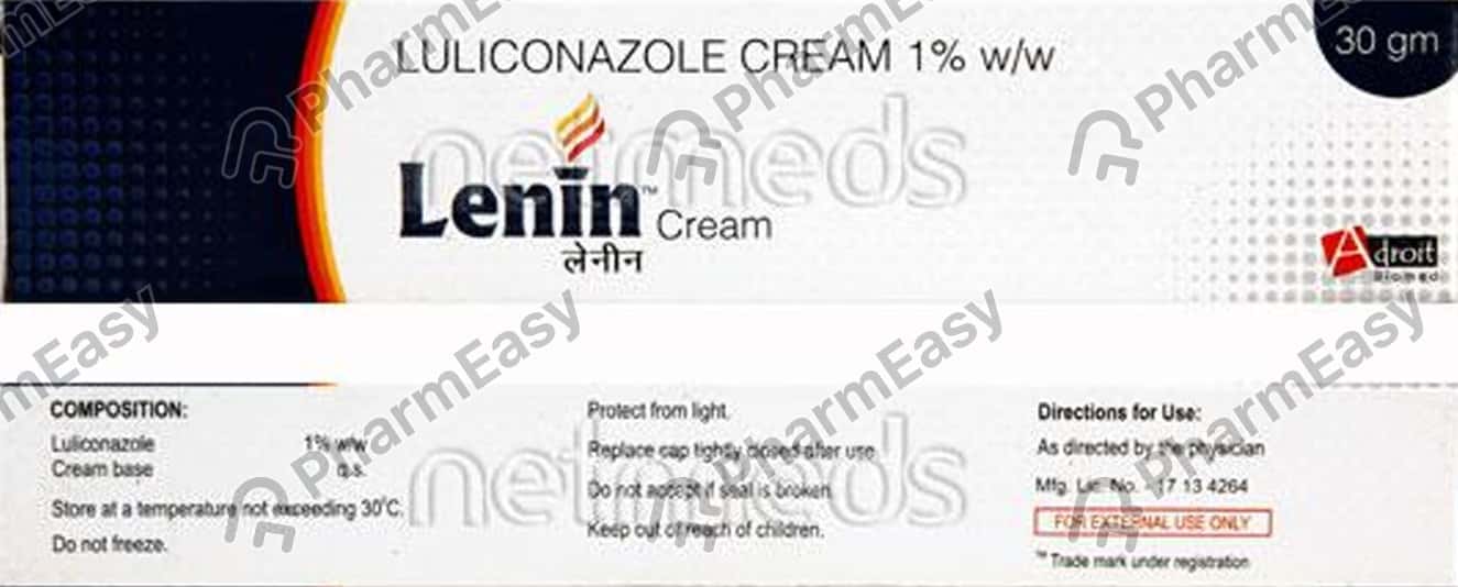 Lenin 1 %W/W Cream (30): Uses, Side Effects, Price & Dosage | PharmEasy