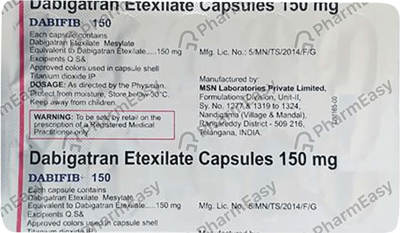 Dabifib 150 MG Capsule (10): Uses, Side Effects, Price & Dosage | PharmEasy