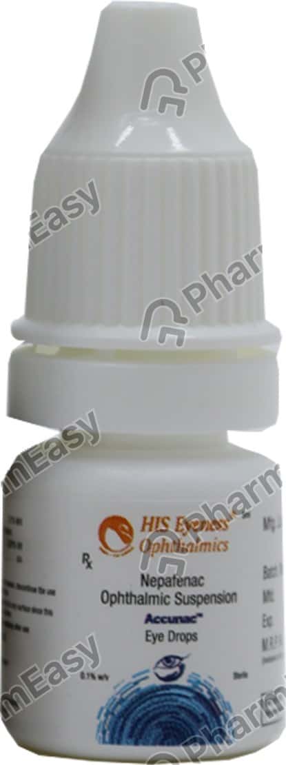 Accunac 0.1 %W/V Eye Drop (5): Uses, Side Effects, Price & Dosage ...