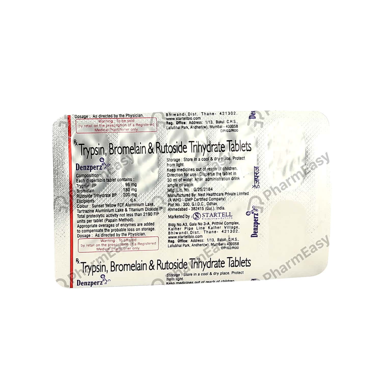 Denzperz Tab 10'S - Uses, Side Effects, Dosage, Composition & Price ...