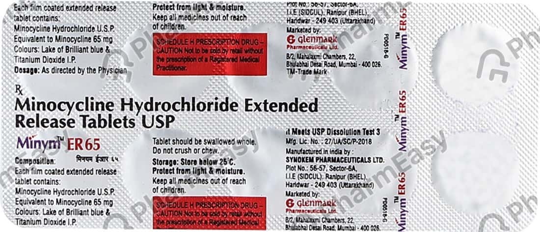 Minym Er 65 MG Tablet (10): Uses, Side Effects, Price & Dosage | PharmEasy