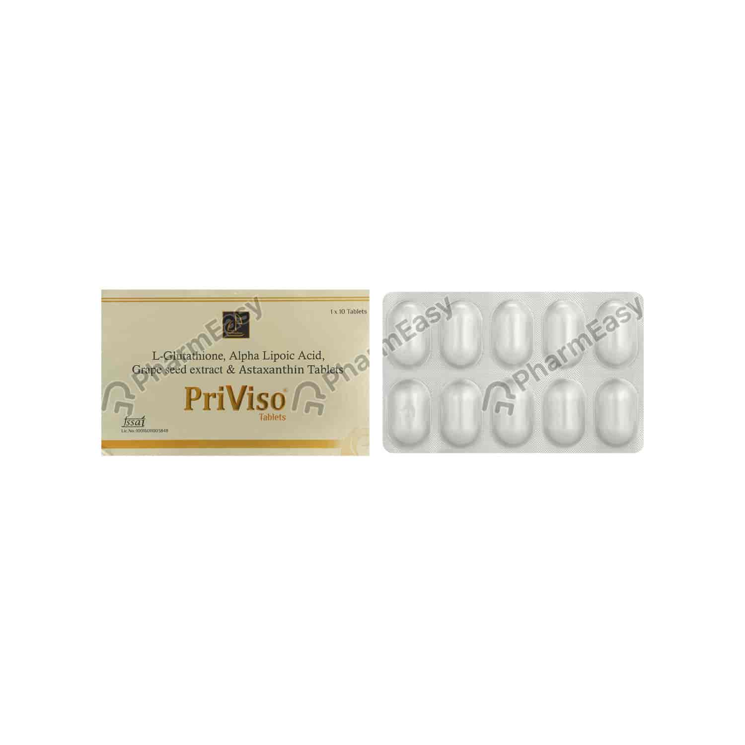 Buy Priviso Tab 10'S Online at flat 15% off | PharmEasy