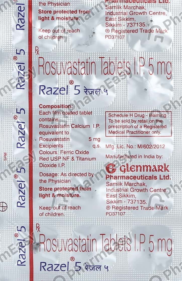 Razel 5 MG Tablet (15): Uses, Side Effects, Price & Dosage | PharmEasy