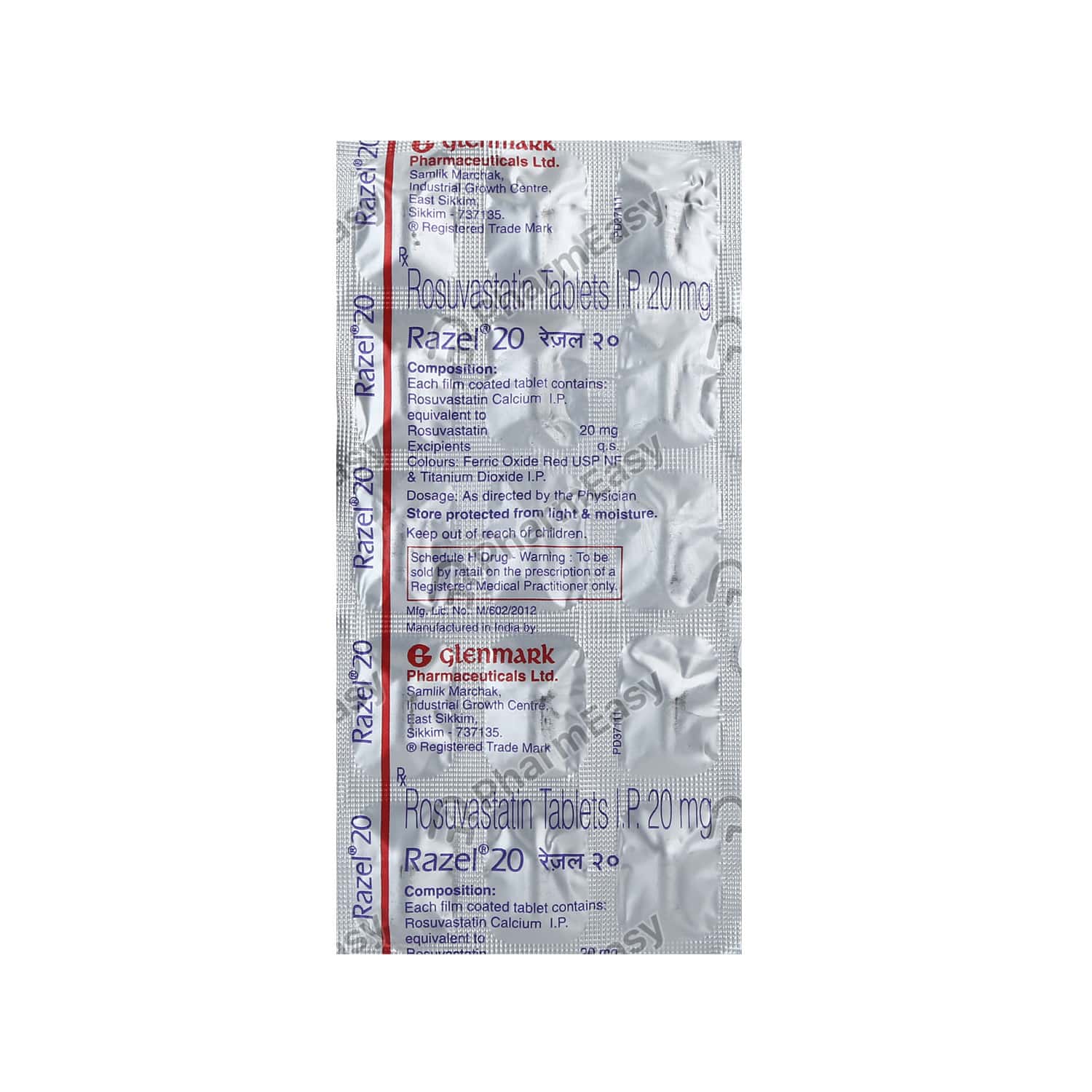 Razel 20 MG Tablet (15) - Uses, Side Effects, Dosage, Composition ...