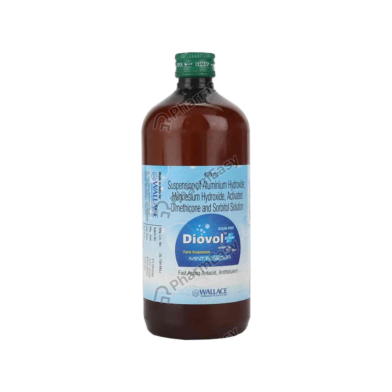 Buy Diovol Plus Forte Mint Sugar Free Suspension 400ml Online at Flat ...