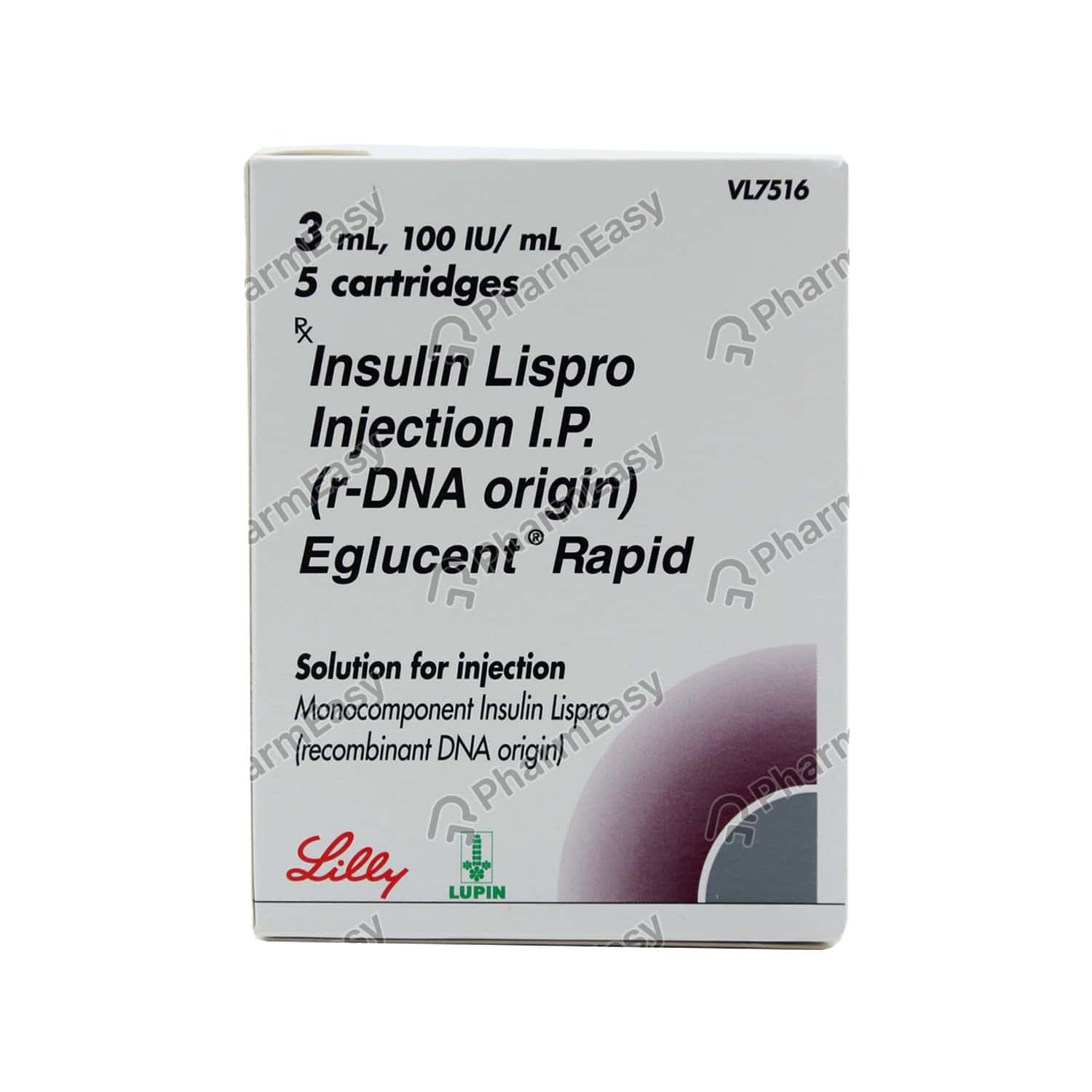 Eglucent Rapid 100 IU Solution For Injection (3) - Uses, Side Effects, Dosage, Composition ...