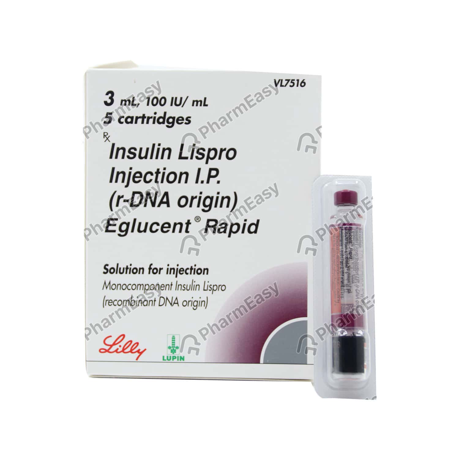 Eglucent Rapid 100 IU Solution For Injection (3) - Uses, Side Effects, Dosage, Composition ...