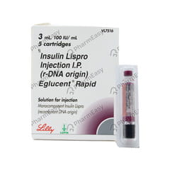 Eglucent Rapid 100 IU Solution For Injection (3) - Uses, Side Effects ...