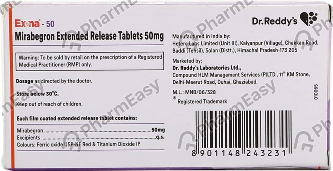 Exena 50 MG Tablet (10): Uses, Side Effects, Price & Dosage | PharmEasy