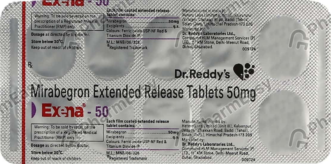 Exena 50 MG Tablet (10): Uses, Side Effects, Price & Dosage | PharmEasy