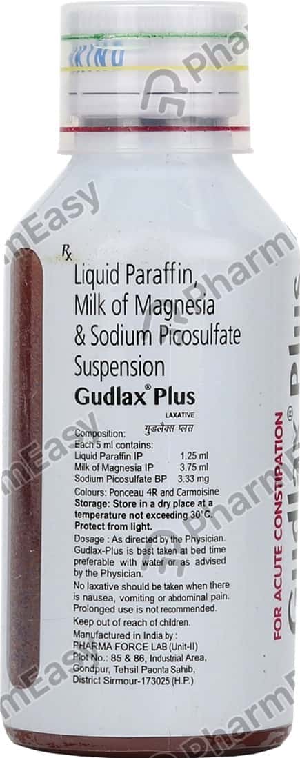 Gudlax Plus Peppermint Flavour Sugar Free Bottle Of 110ml Suspension ...