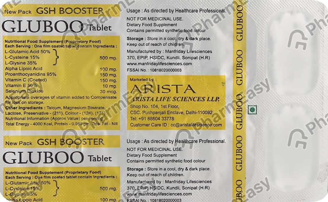 Buy Gluboo Strip Of 10 Tablets Online at Flat 15% OFF | PharmEasy