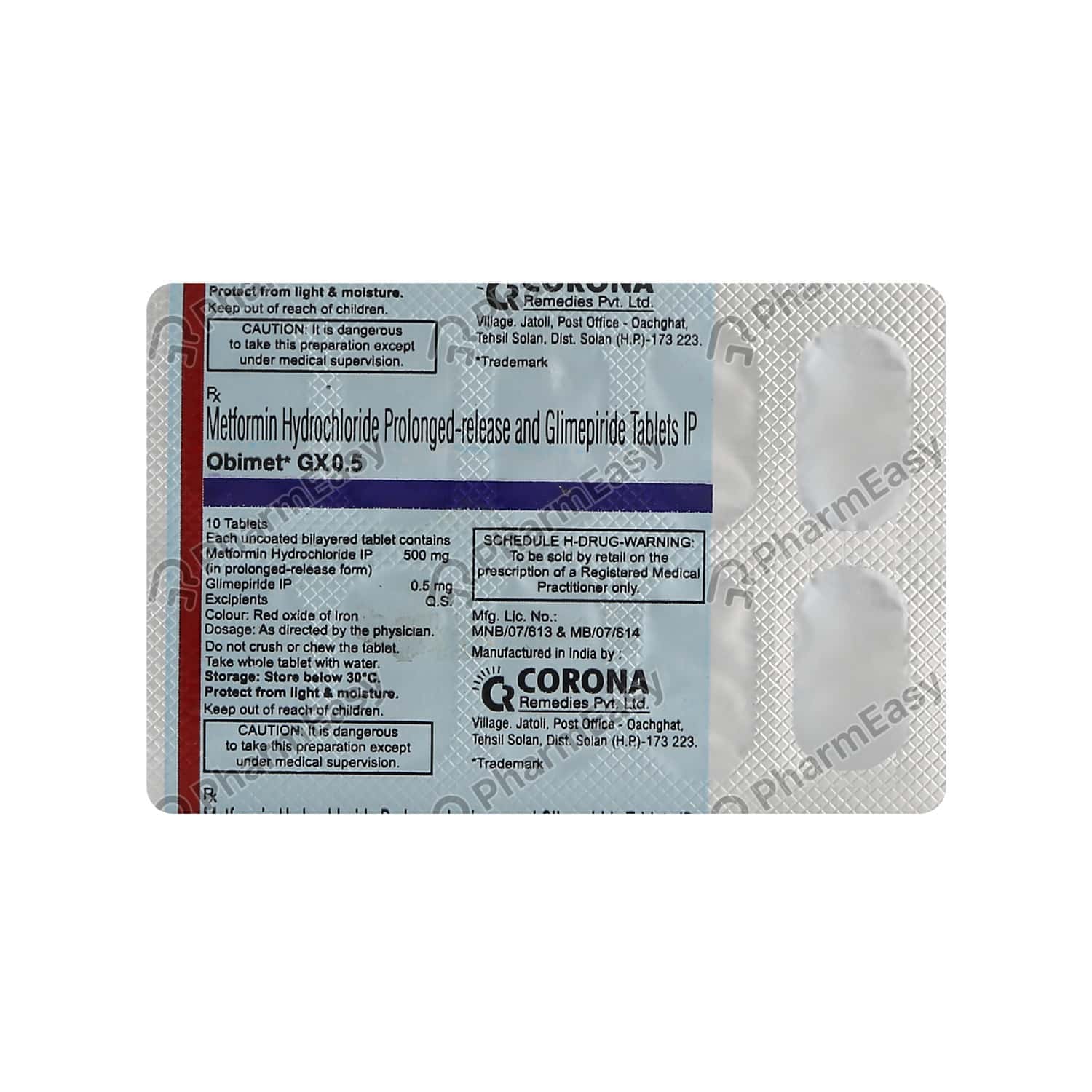 Obimet Gx 0.5mg Tab 10'S - Uses, Side Effects, Dosage, Composition ...